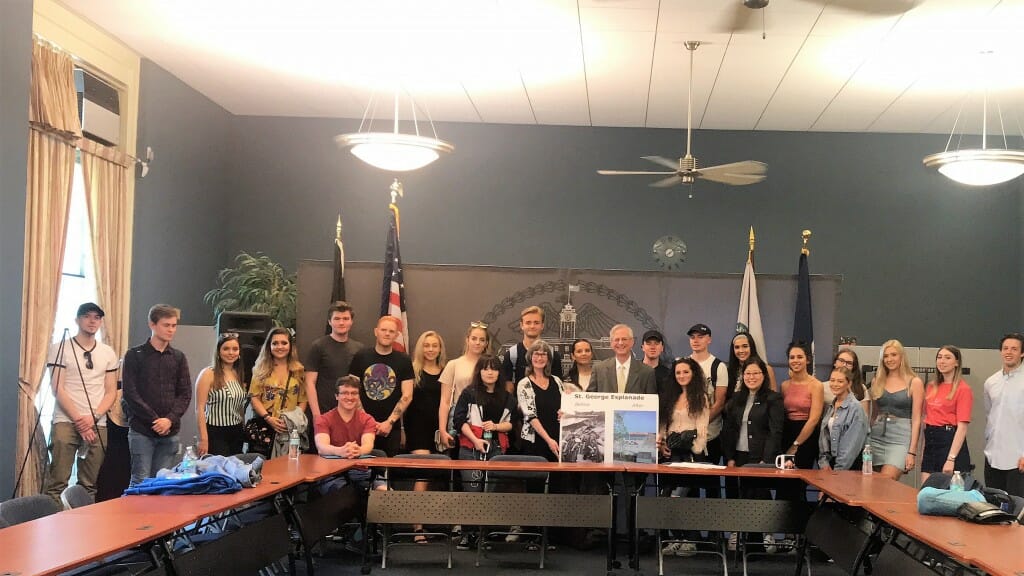 Students from Liverpool John Moores University (LJMU) Business School ...